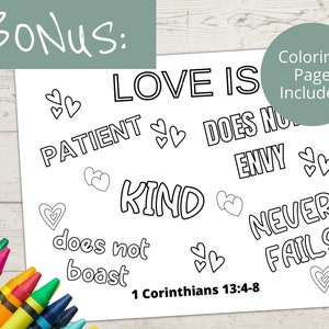 Love is Patient Love is Kind, Bible Activity, Church Kids Activity ...