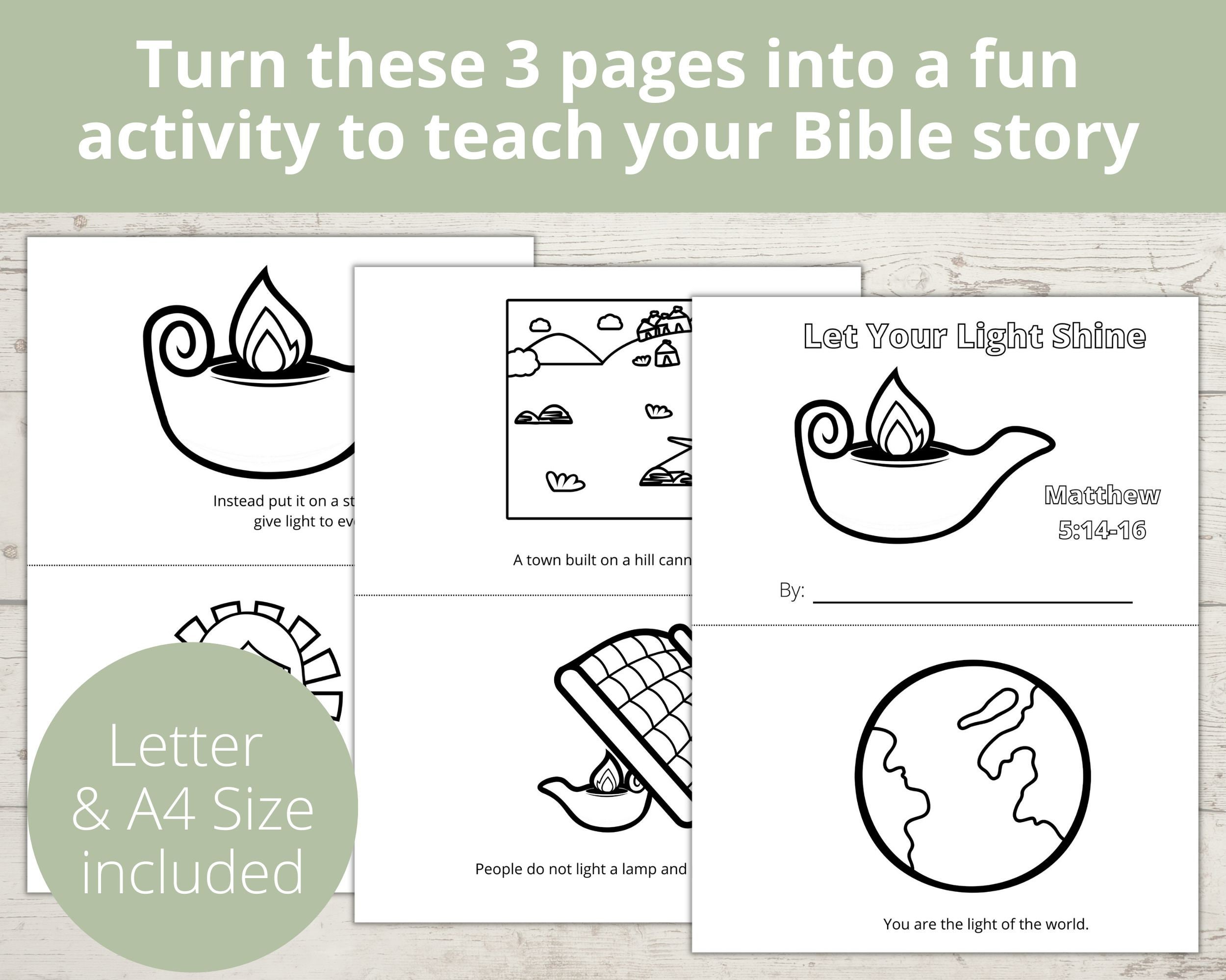 Let Your Light Shine Printable, Sunday School Crafts, This Little Light ...