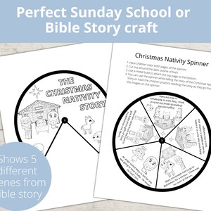 Christmas Nativity Bible Story, Sunday School Craft, Bible Story ...