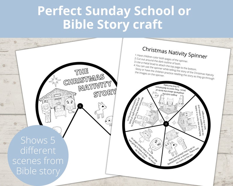 Christmas Nativity Bible Story, Sunday School Craft, Bible Story ...