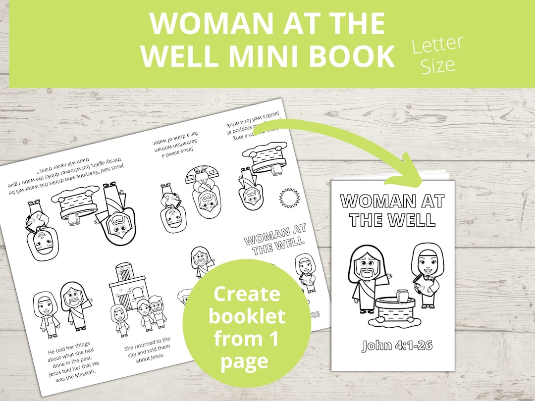 Woman at the Well Craft, Samaritan Woman Bible Story Activity, Mini ...