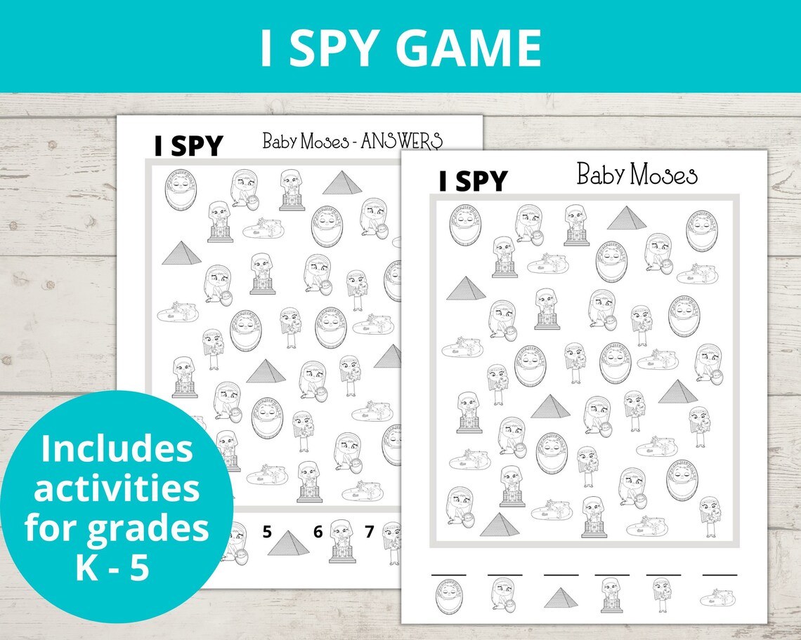 Baby Moses Bible Story Activities Sunday School Craft Moses - Etsy