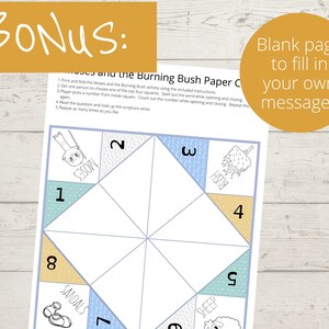 Moses and the Burning Bush Bible Story Activity, Sunday School Craft ...