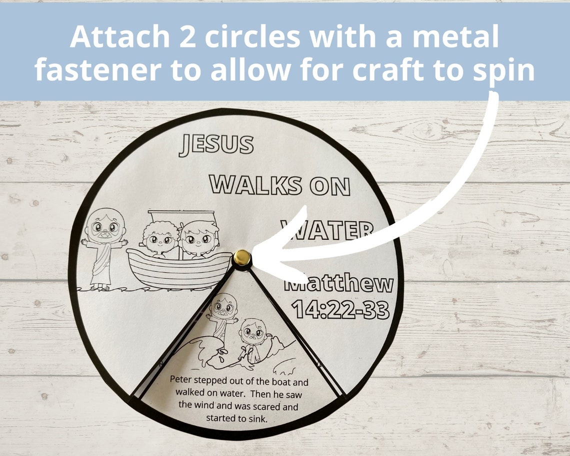 Jesus Walks on Water Sunday School Craft Bible Story - Etsy