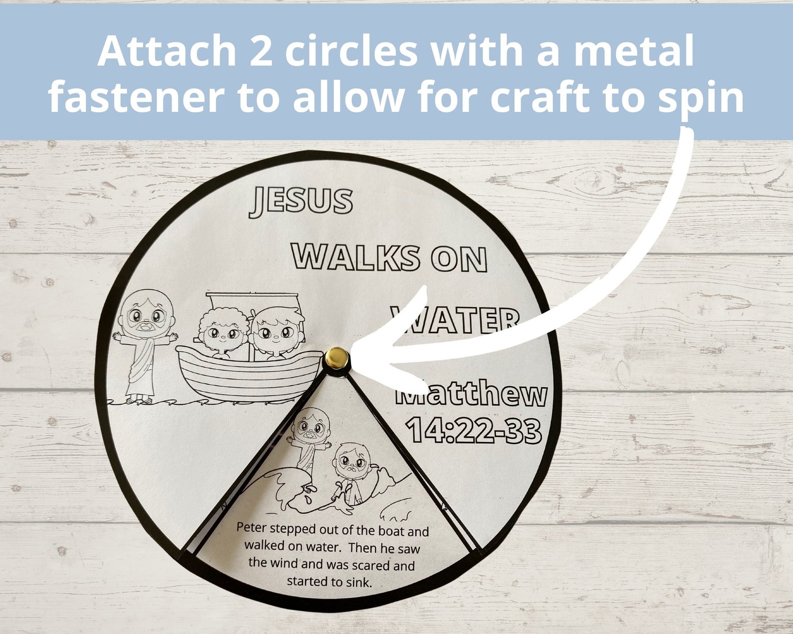 Jesus Walks on Water Sunday School Craft, Bible Story Activities ...