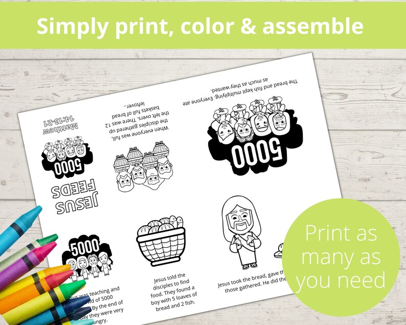 Jesus Feeds 5000 Craft, Jesus Feeds the 5000, Miracles of Jesus, Jesus ...