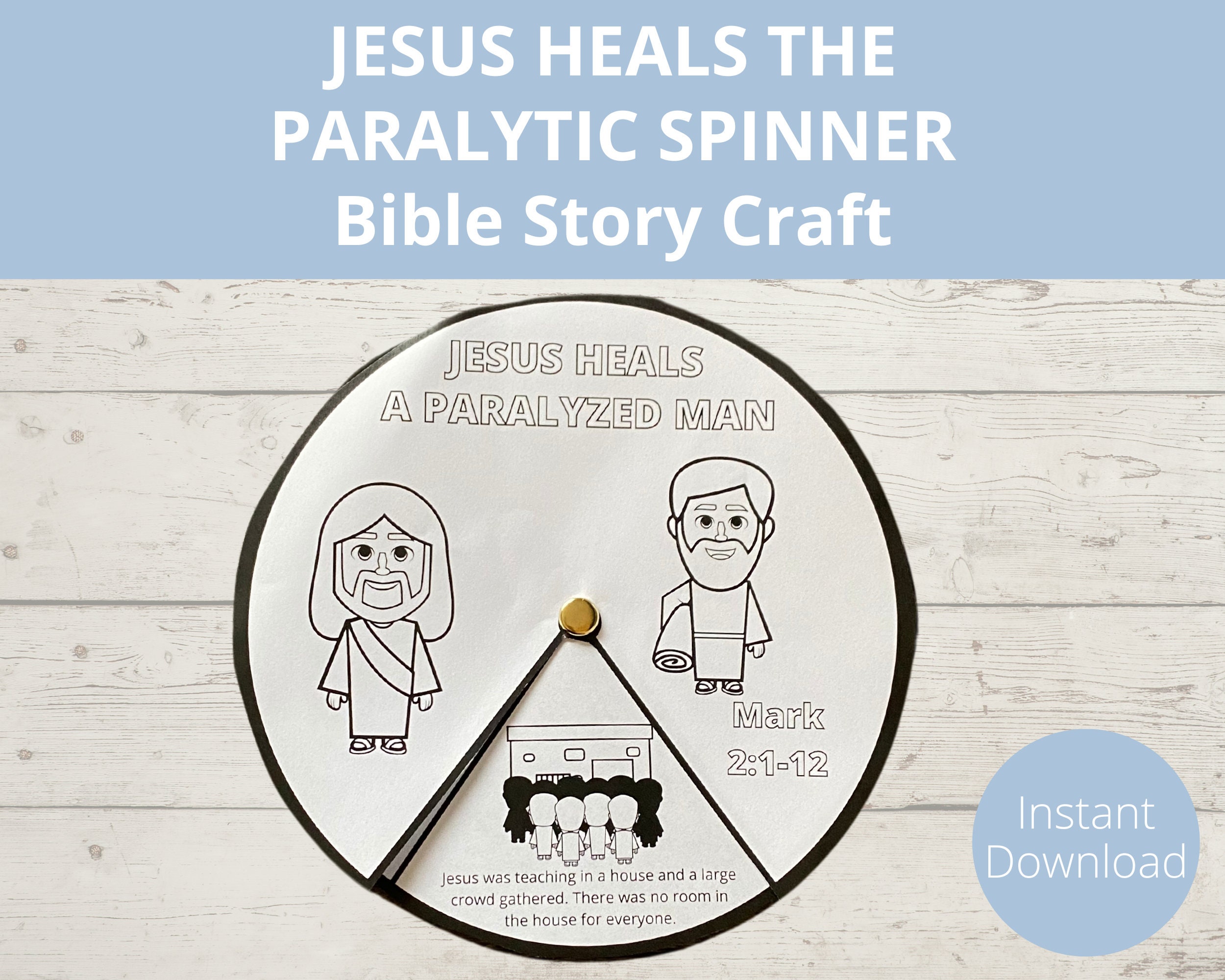 Jesus Heals a Paralyzed Man, Bible Story Craft, Sunday School Activity ...