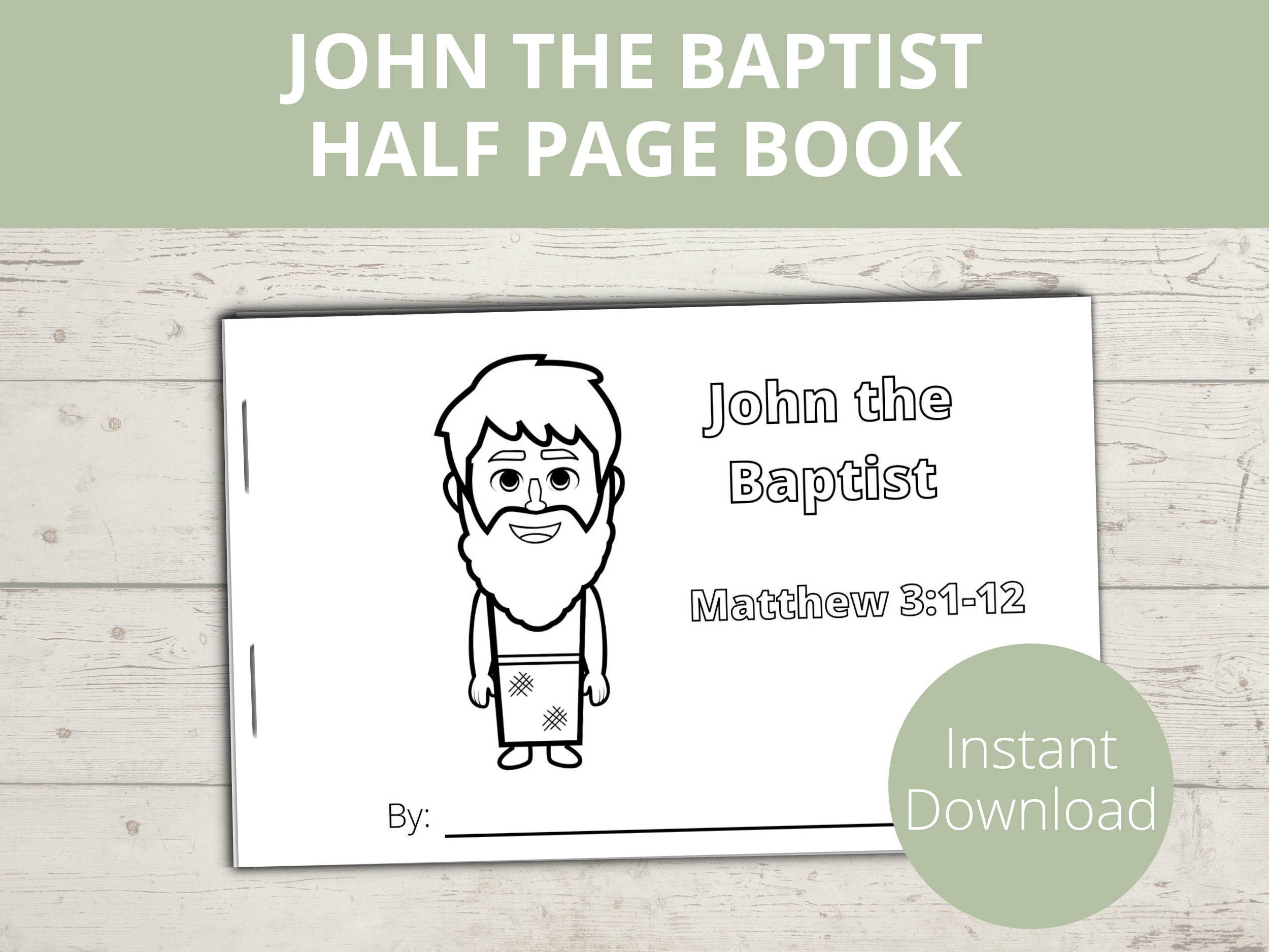 John the Baptist Craft, Sunday School Craft, John Baptist, Matthew 3 ...