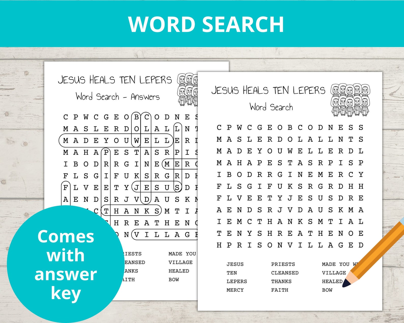 Ten Lepers, Jesus Heals Lepers, Bible Story Crafts, Jesus Heals, Bible ...