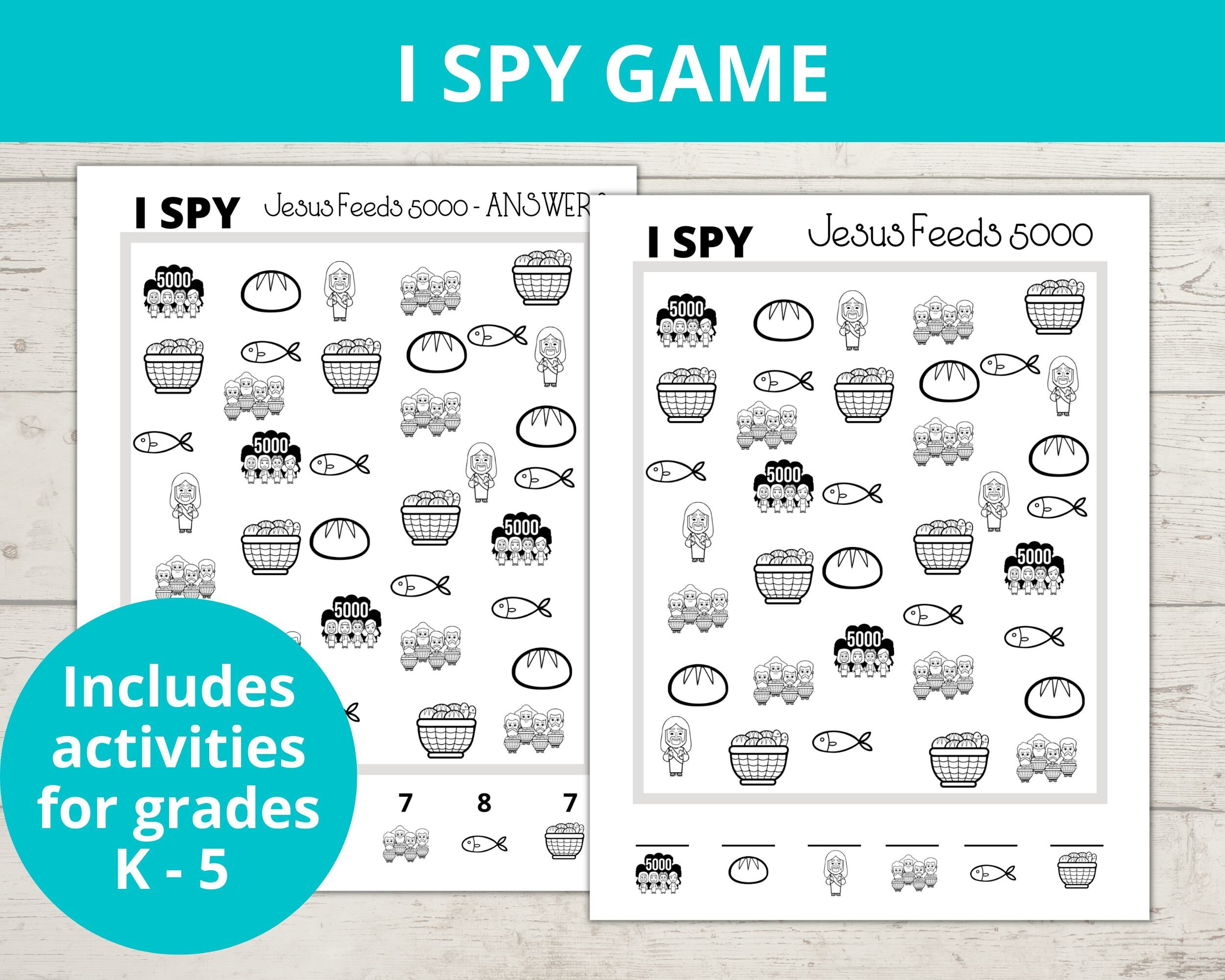 Jesus Feeds 5000 Bible Story Activities, Sunday School Craft, Activity ...