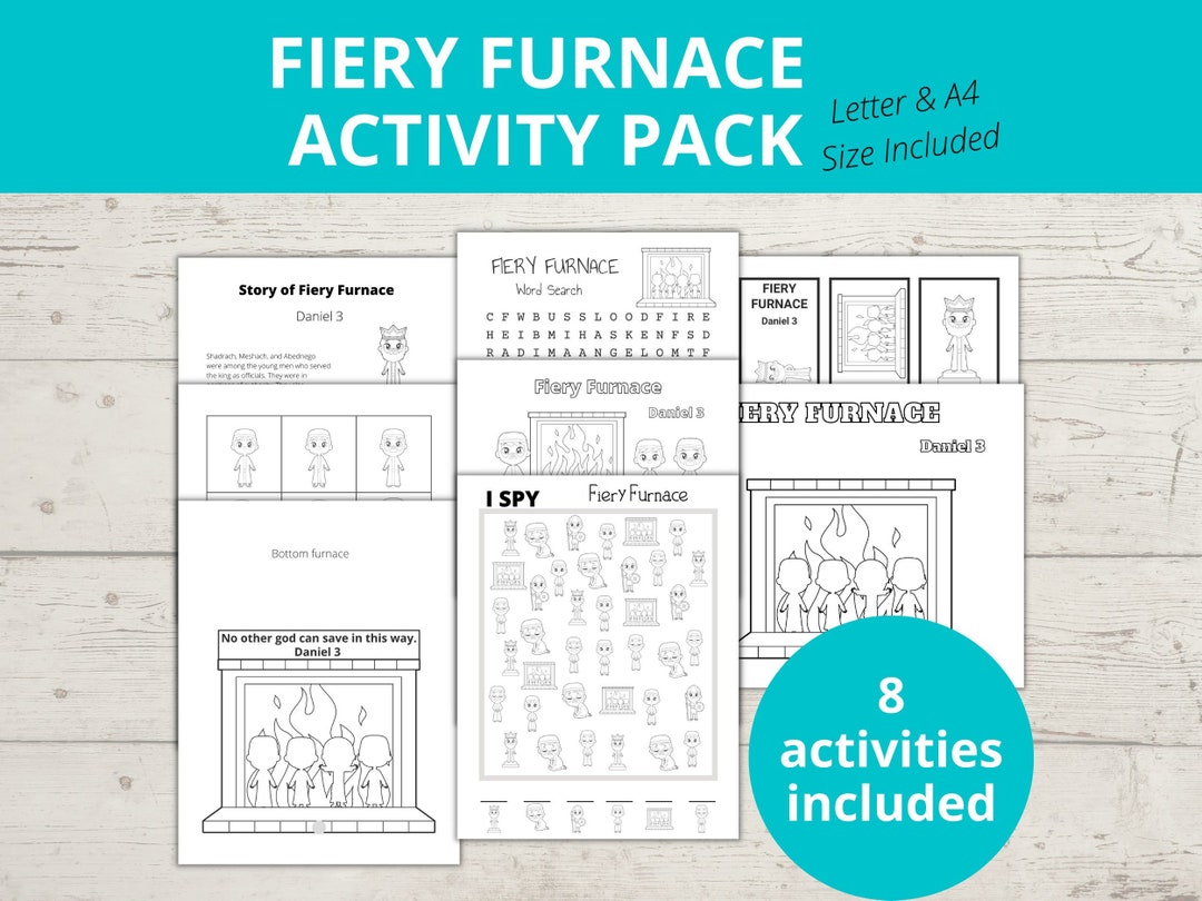 Fiery Furnace Bible Story Activities, Sunday School Crafts, Activity ...
