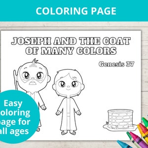 Joseph Coat of Many Colors, Bible Story Activities, Sunday School Craft ...