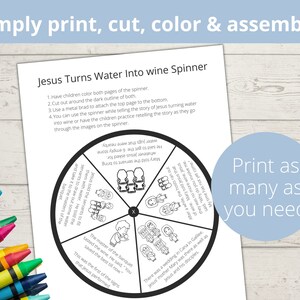 Jesus Turns Water Into Wine Bible Story, Sunday School Craft, Miracles ...