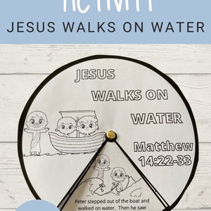 Jesus Walks on Water Sunday School Craft, Bible Story Activities ...