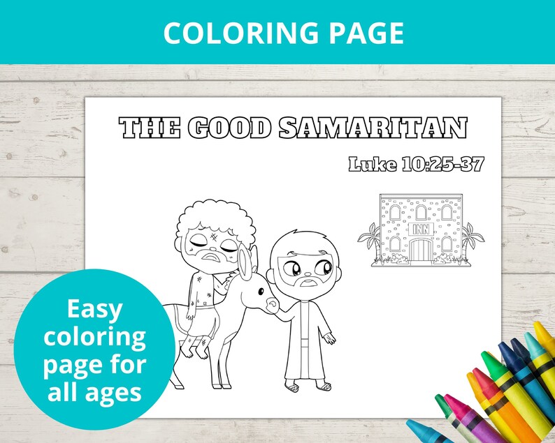 Good Samaritan Bible Story Activities Sunday School Craft - Etsy