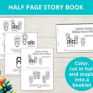 Jesus Turns Water Into Wine Bible Story Activities, Sunday School Craft ...