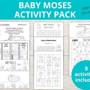 Baby Moses Bible Story Activities Sunday School Craft Moses - Etsy