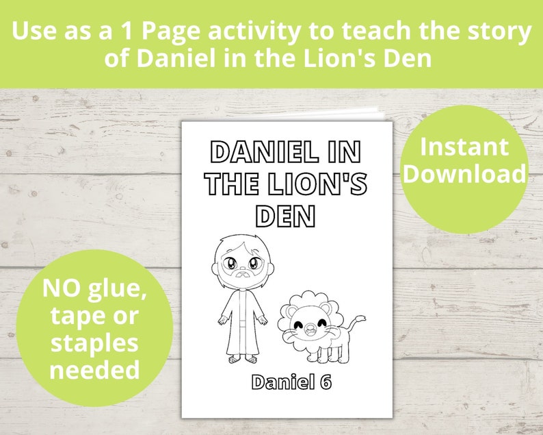 Daniel in the Lion's Den Sunday School Craft, Bible Story Activity, Old ...