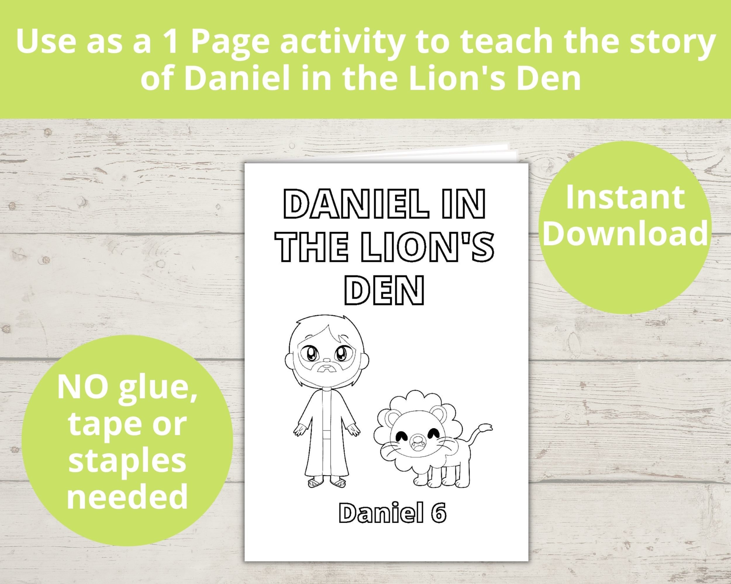 Daniel in the Lion's Den Sunday School Craft, Bible Story Activity, Old ...