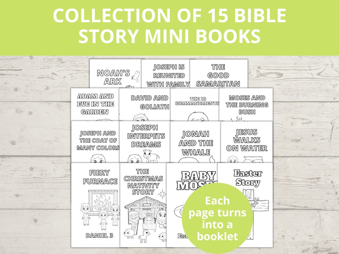 Bible Story Mini Book Bundle, Bible Story Activities, Sunday School ...