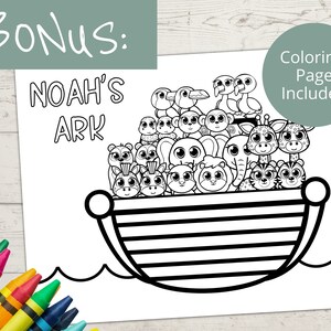 Noahs Ark Activities, Bible Story for Kids, Noahs Ark Craft, Church ...