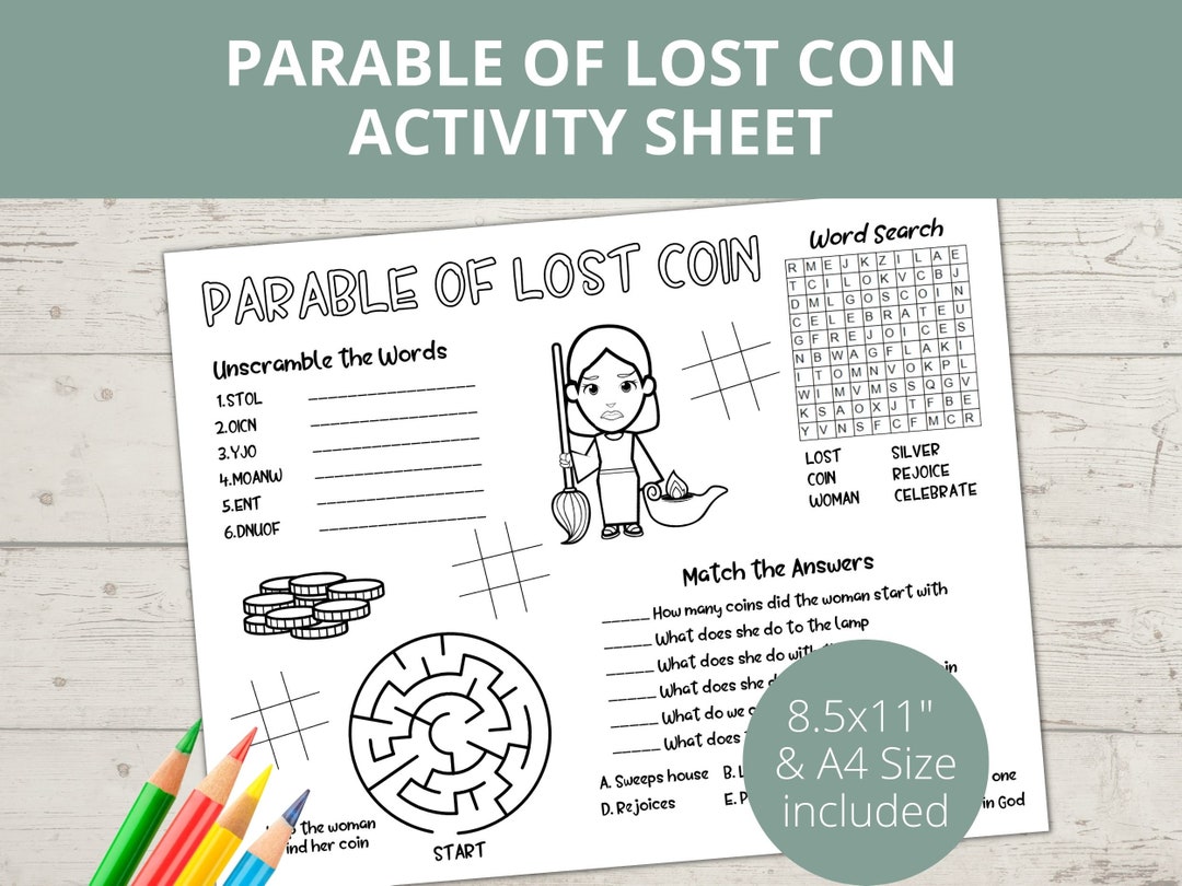 Parable of the Lost Coin, Parable of Jesus, Bible Activity, Church Kids ...