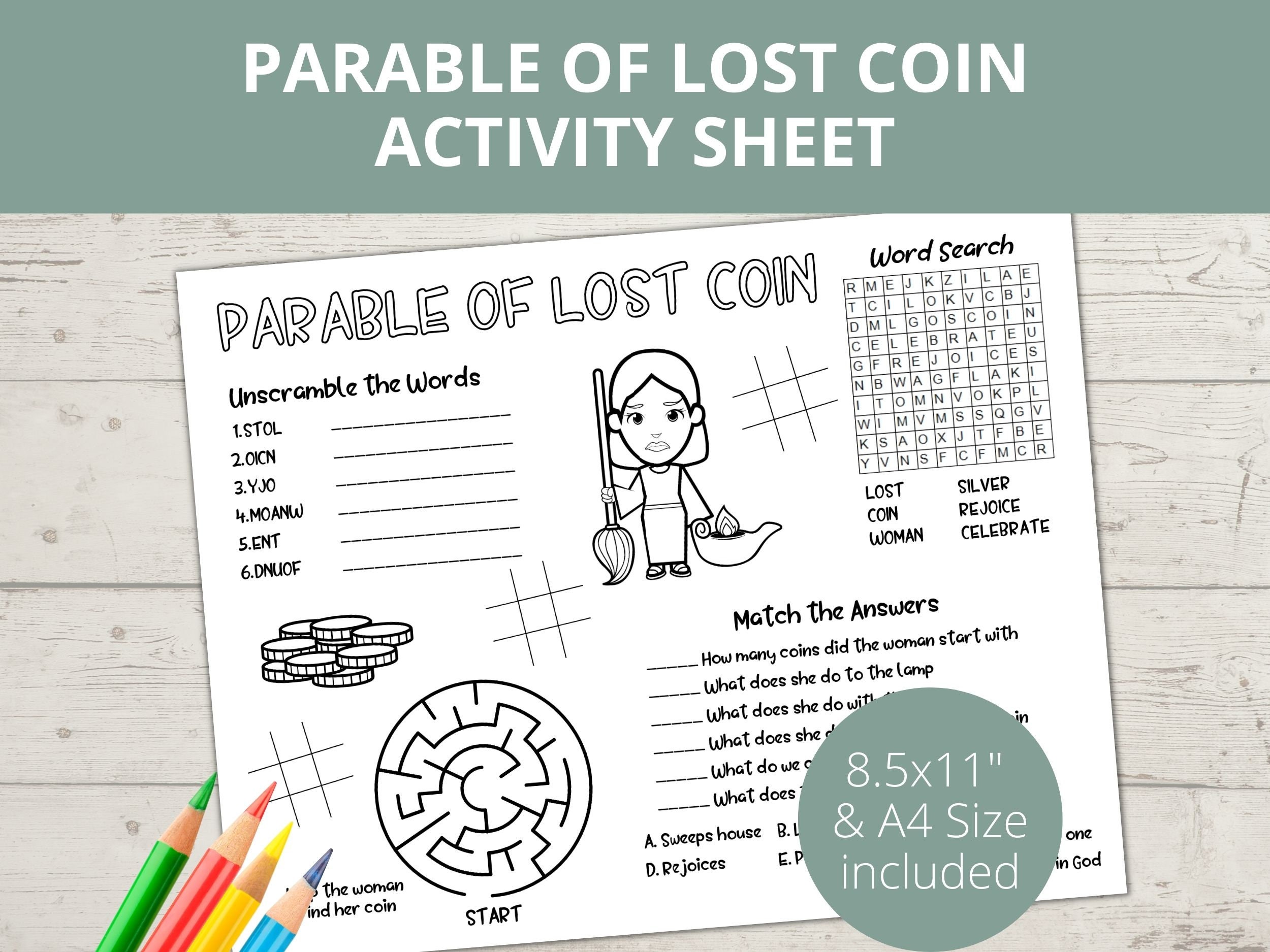 Parable of the Lost Coin, Parable of Jesus, Bible Activity, Church Kids ...