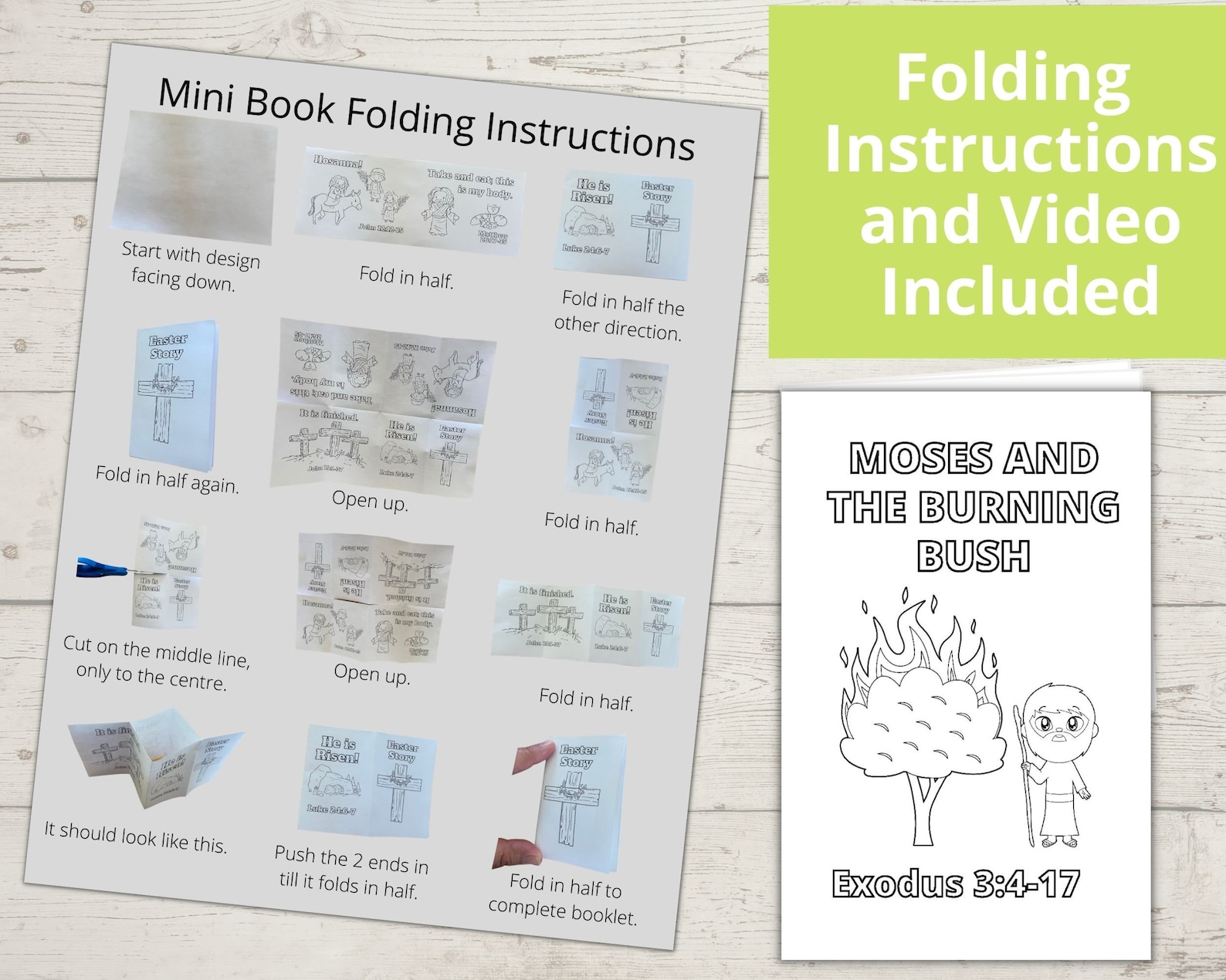 Moses and the Burning Bush Sunday School Craft Old Testament - Etsy