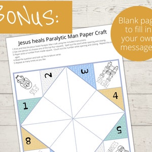 Jesus Heals a Paralyzed Man, Bible Story Activities, Sunday School ...