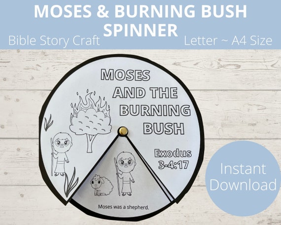 Moses and the Burning Bush Sunday School Craft Bible Story - Etsy