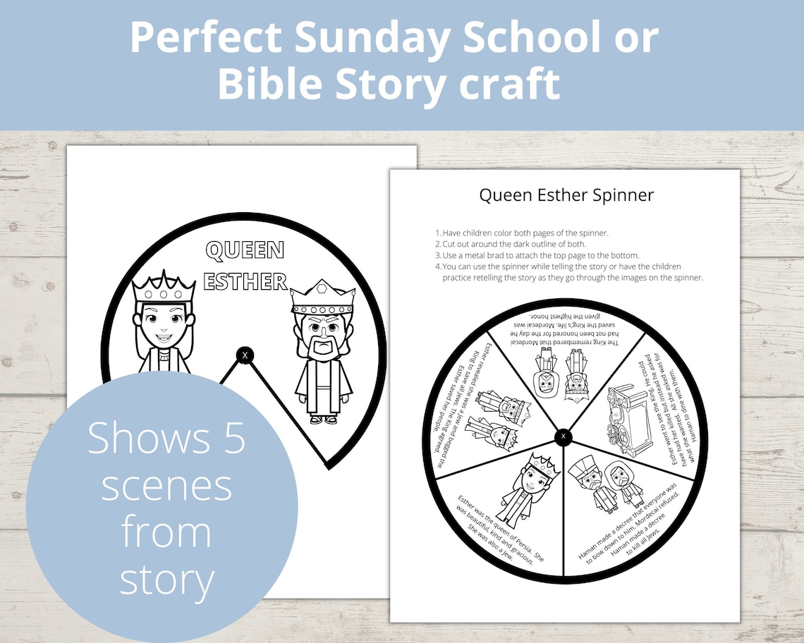 Esther Craft, Queen Esther, Bible Story Printable, Sunday School ...