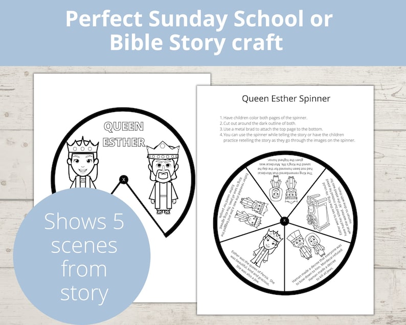 Esther Craft, Queen Esther, Bible Story Printable, Sunday School ...