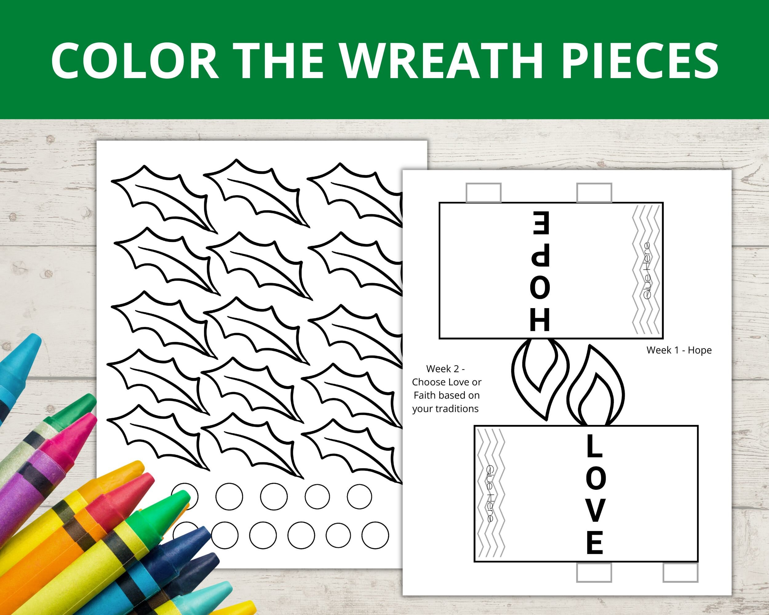 Christmas Advent Wreath, Paper Advent Activities, Catholic Advent ...