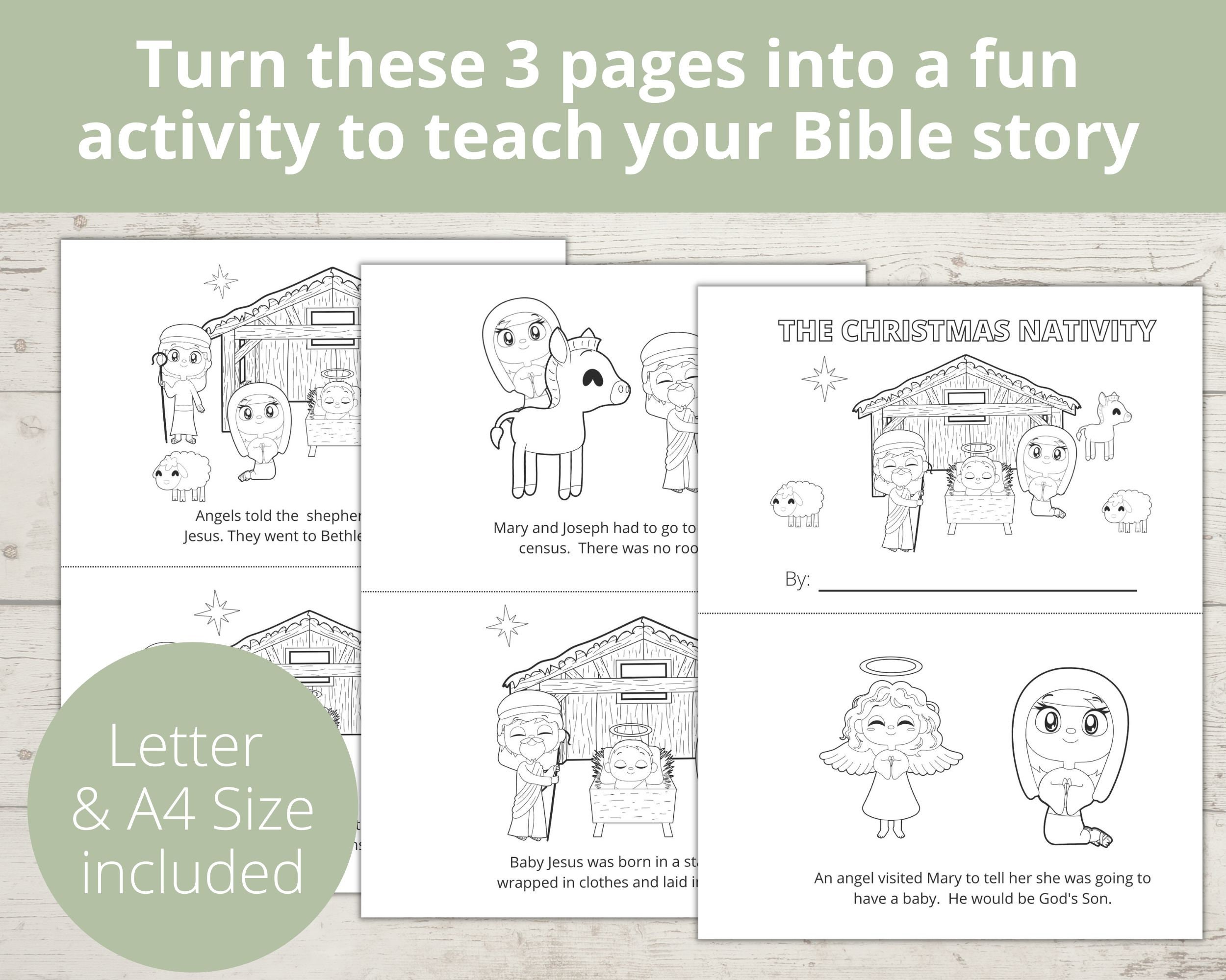 Christmas Nativity, Nativity Craft, Sunday School Activity for Kids ...