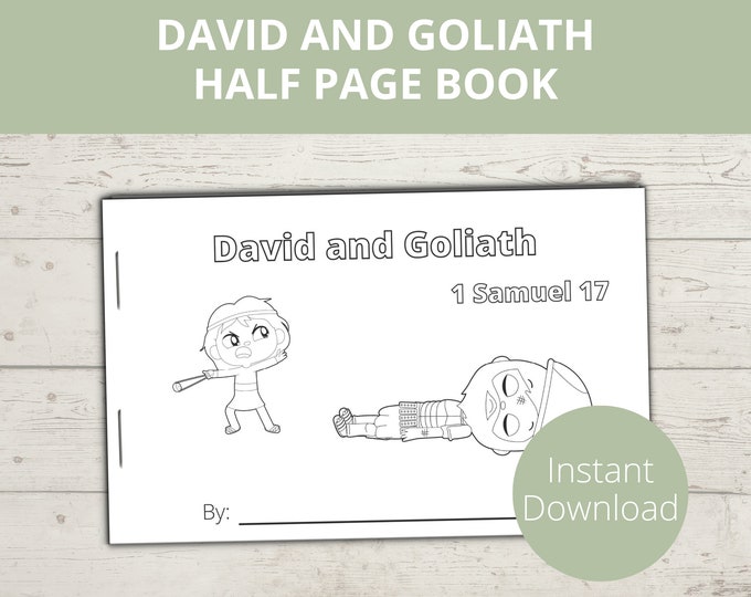 David & Goliath Clipart Set Bible Story Clipart for Bible - Etsy