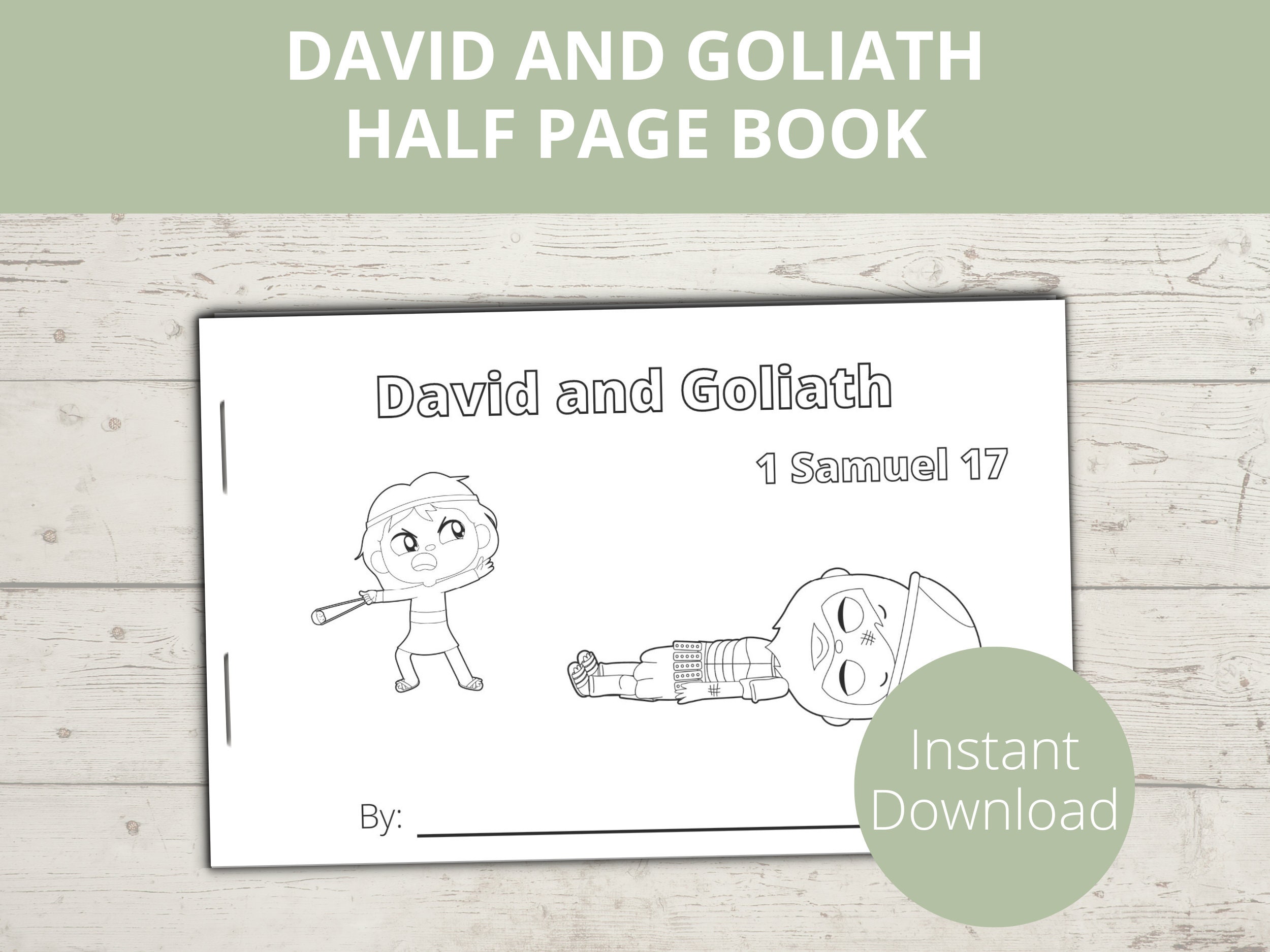 David and Goliath Book, David and Goliath Craft, Bible Story Coloring ...