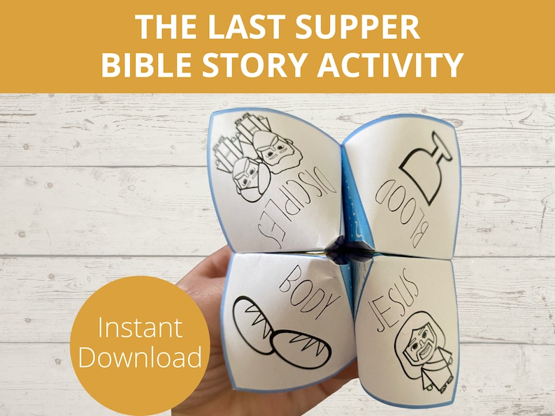 Last Supper Craft, Holy Week Printable, Sunday School Craft, Easter ...