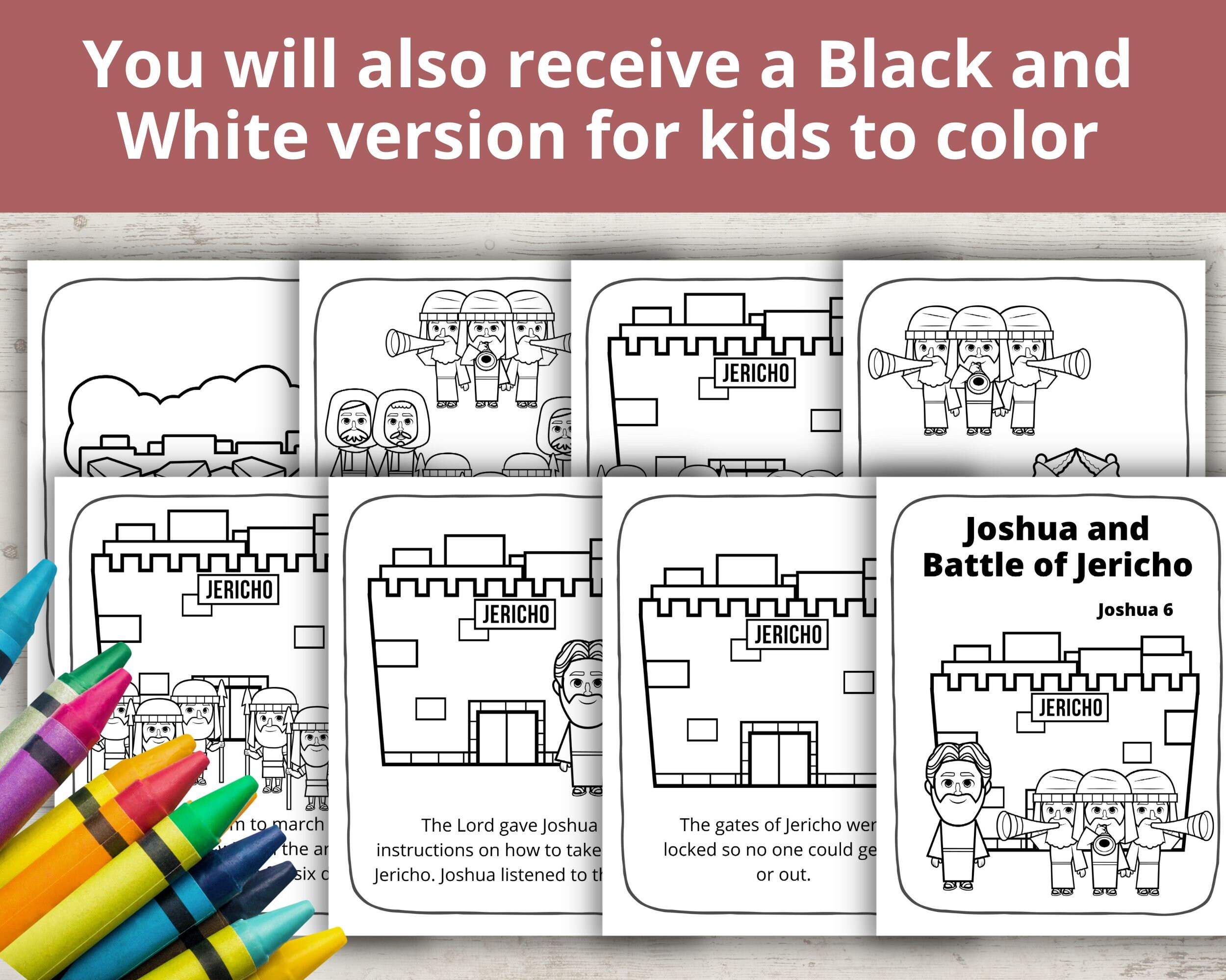 Battle of Jericho, Joshua and Battle of Jericho, Bible Story Poster ...