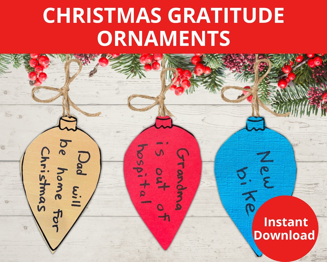 Gratitude Garland Printable, Christmas Grateful, I Am Thankful For ...