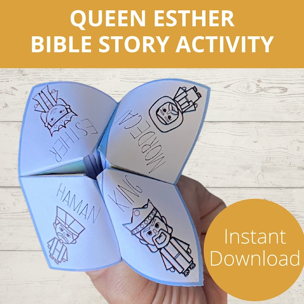 Kids Bible Craft Esther - Etsy