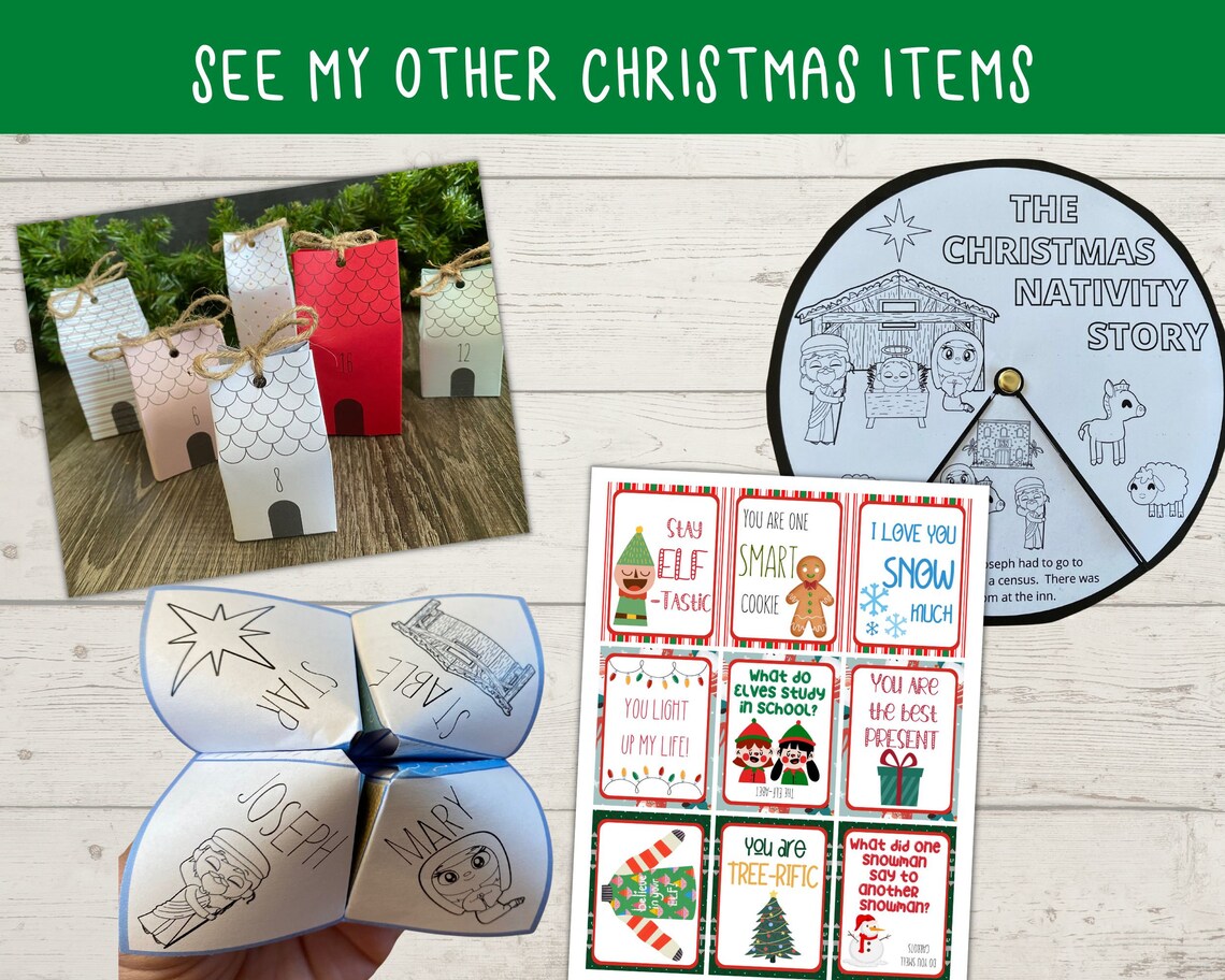 Christmas Nativity Scene Cut Outs, Printable Nativity Craft, Nativity ...