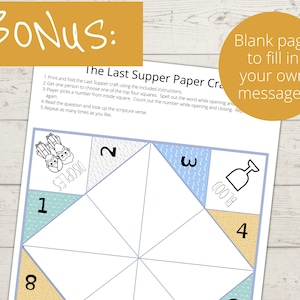 Last Supper Craft, Holy Week Printable, Sunday School Craft, Easter ...