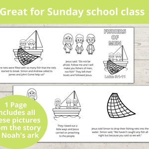 Fishers of Men Sunday School Craft, Miracle of Jesus, Jesus Calls His ...