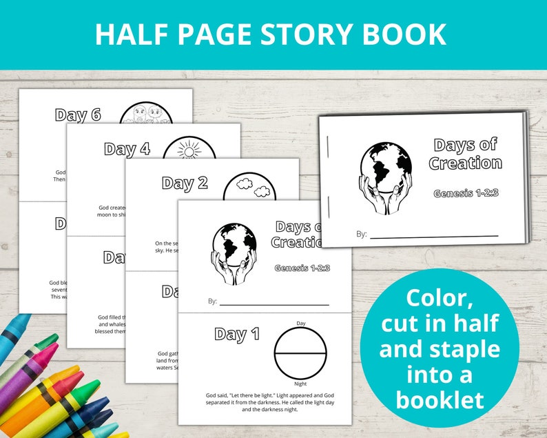 Days of Creation Bible Story Activities, Sunday School Craft, Activity ...