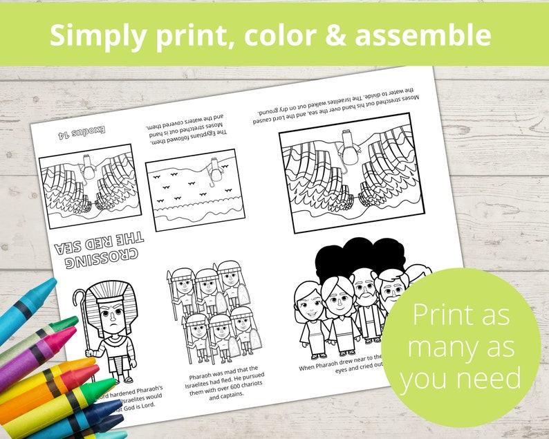 Moses and the Red Sea Craft for Kids, Parting the Red Sea, Bible Story ...