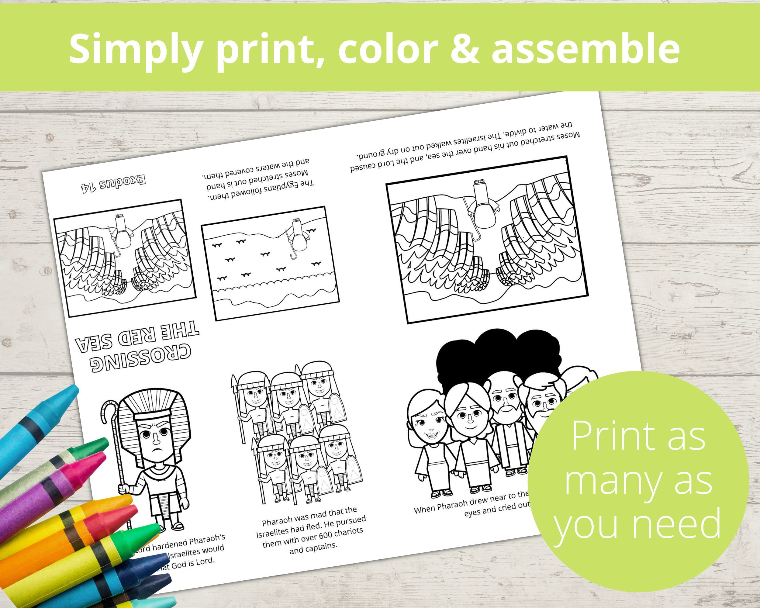 Moses and the Red Sea Craft for Kids, Parting the Red Sea, Bible Story ...