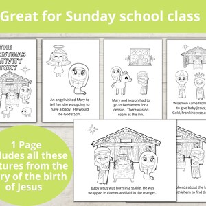 Christmas Nativity Craft for Kids, Sunday School Craft, Baby Jesus Born ...