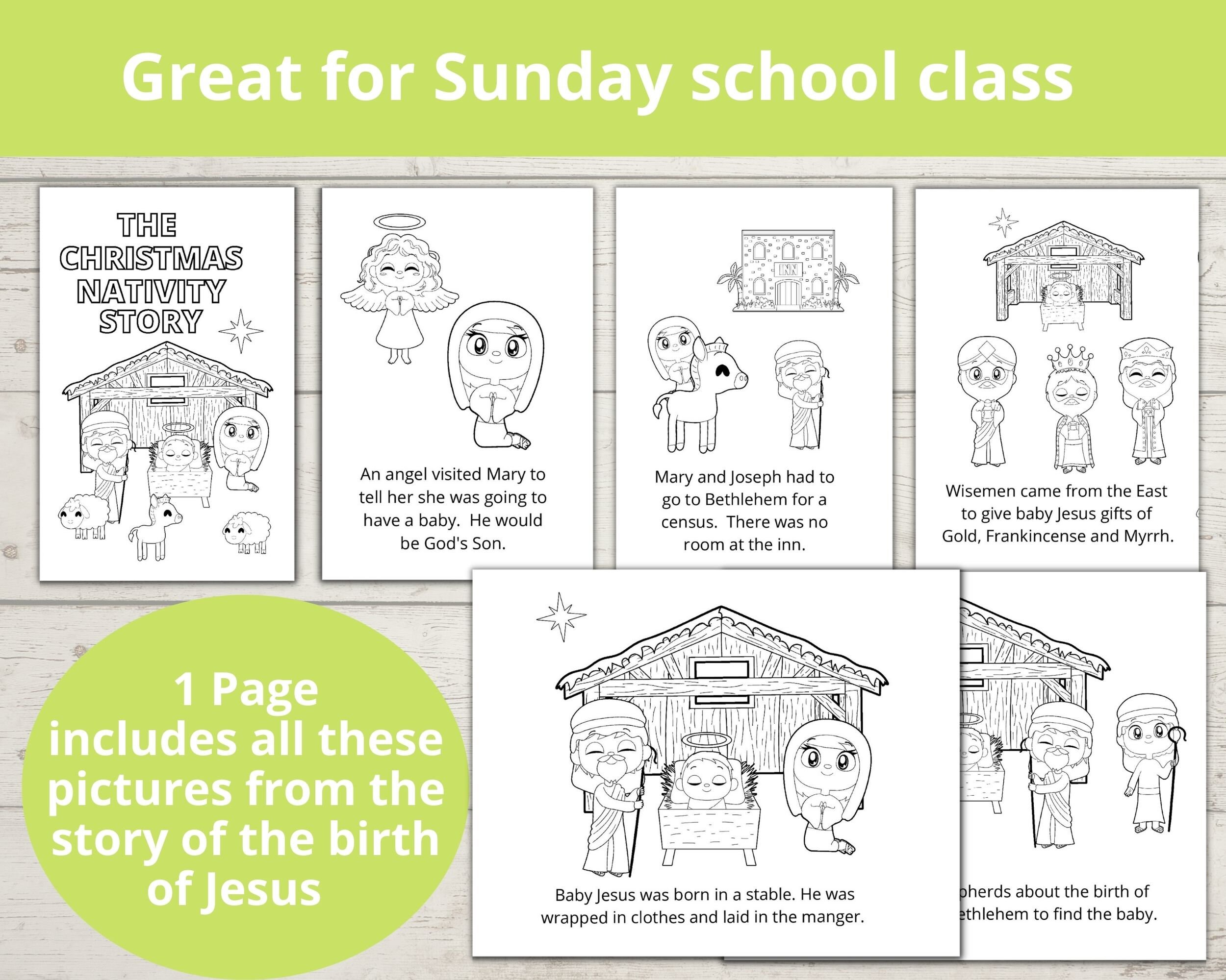 Christmas Nativity Craft for Kids, Sunday School Craft, Baby Jesus Born ...