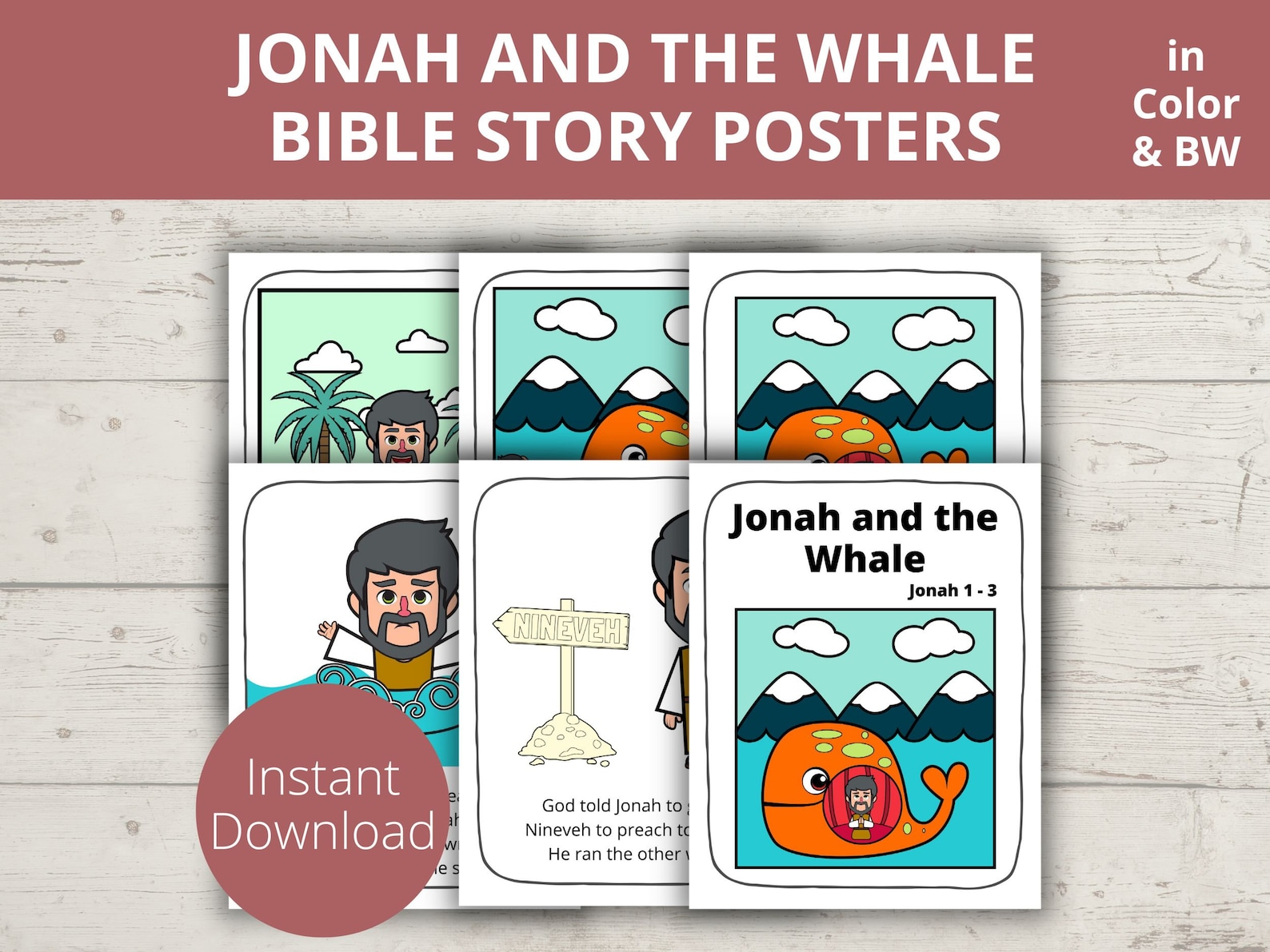 Jonah and the Whale, Bible Story, Church Bulletin Board, Jonah Bible ...