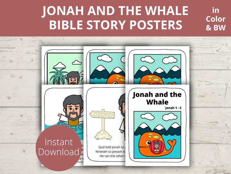 Jonah and the Whale, Bible Story, Church Bulletin Board, Jonah Bible ...